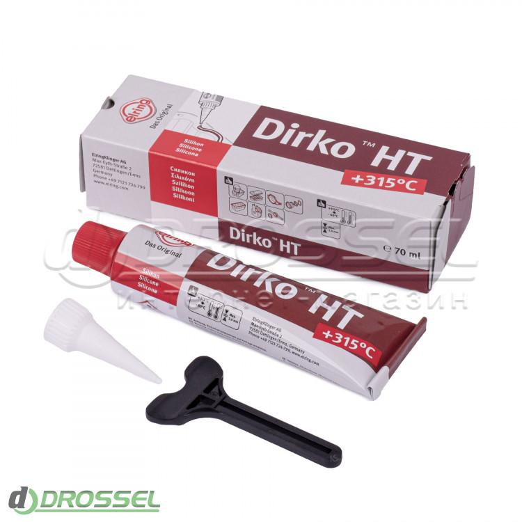 Силиконовый герметик Elring Dirko HT +315°C (красный) 70 мл – купить ...