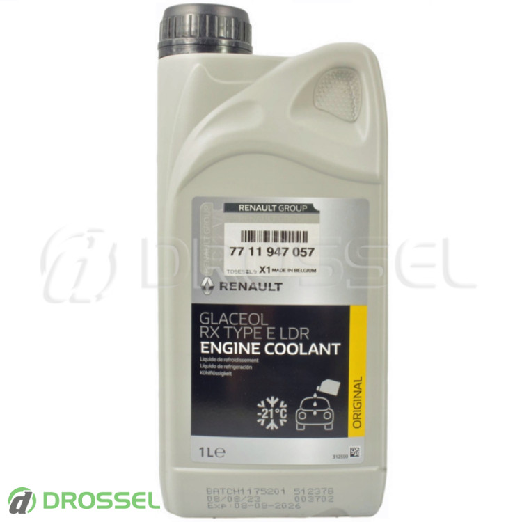 Оригинальная охлаждающая жидкость (антифриз) Renault Glaceol RX Type E ...
